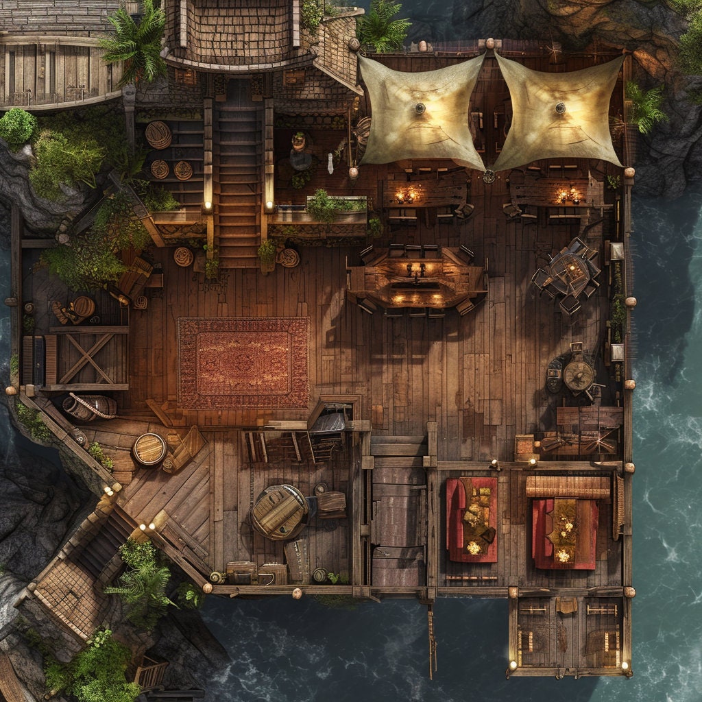 120 Pirate RPG Maps Bundle, Dungeons and Dragons, RPG, Iso, High Detail ...