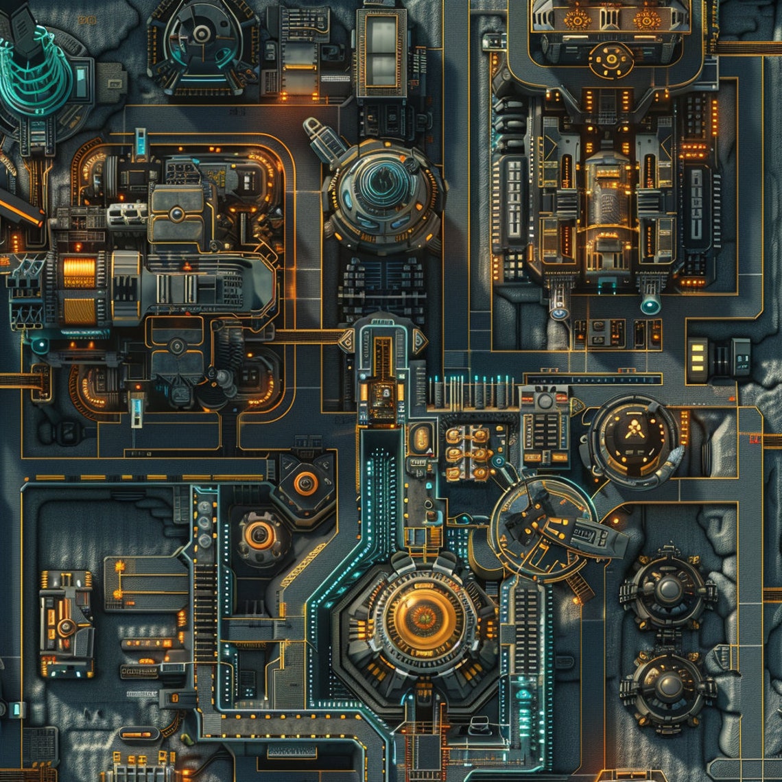 100 Future RPG Maps Bundle, Dungeons and Dragons, Cyberpunk, Iso, High ...