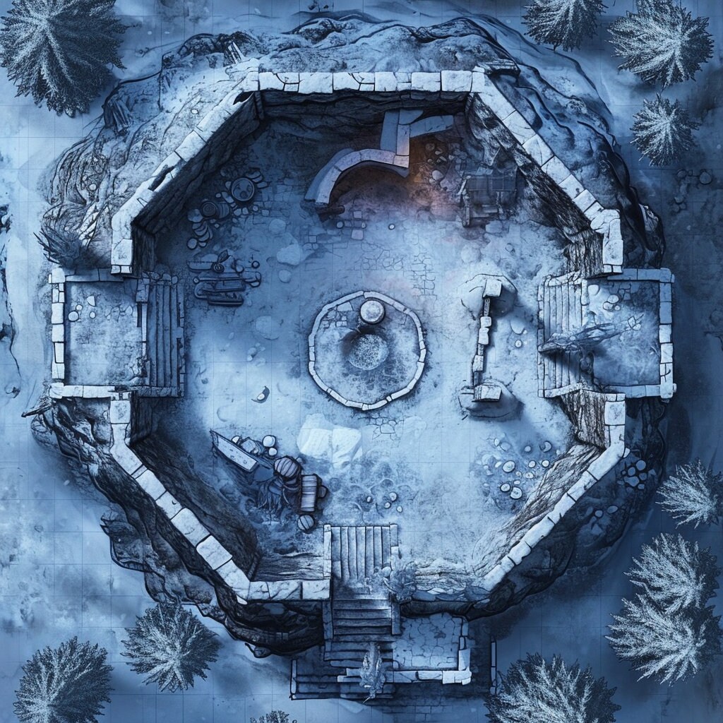 150 Ice-themed RPG Maps Bundle, Dungeons and Dragons, RPG, Iso, High ...