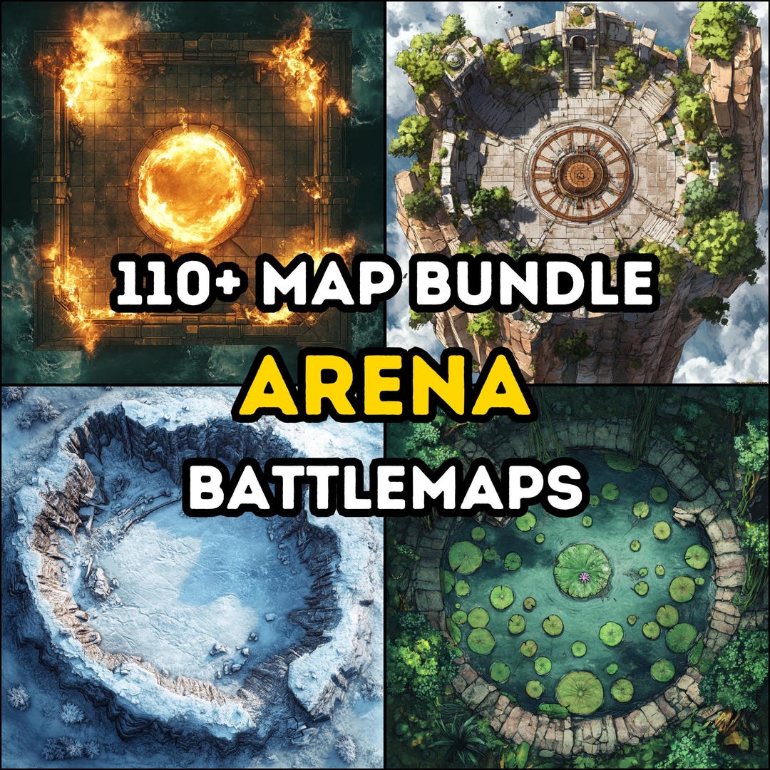 110 Arena Battlemap Bundle, RPG Battle, D&D, Tabletop Maps, Combat ...