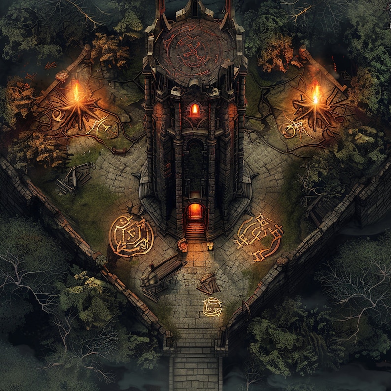 260 Creepy and Spooky RPG Maps Bundle, Dungeons and Dragons, Battlemaps ...