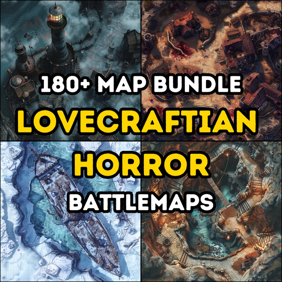 180+ Lovecraftian Horror RPG Maps Bundle, Dungeons and Dragons, Dnd ...