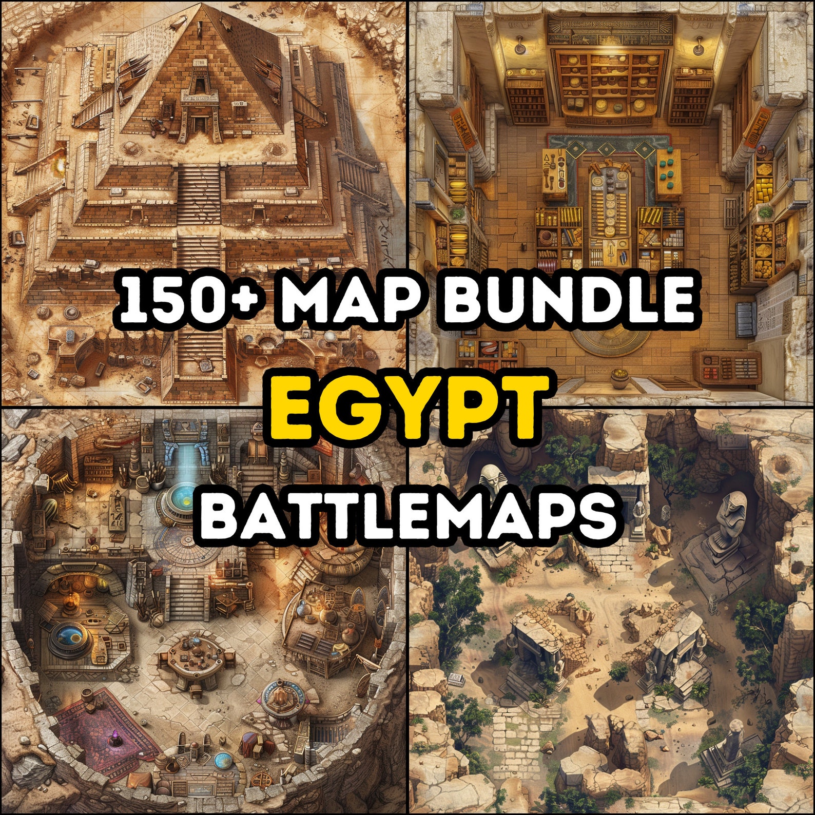 150+ Egypt RPG Maps Bundle, Dungeons and Dragons, RPG, Iso, High Detail ...