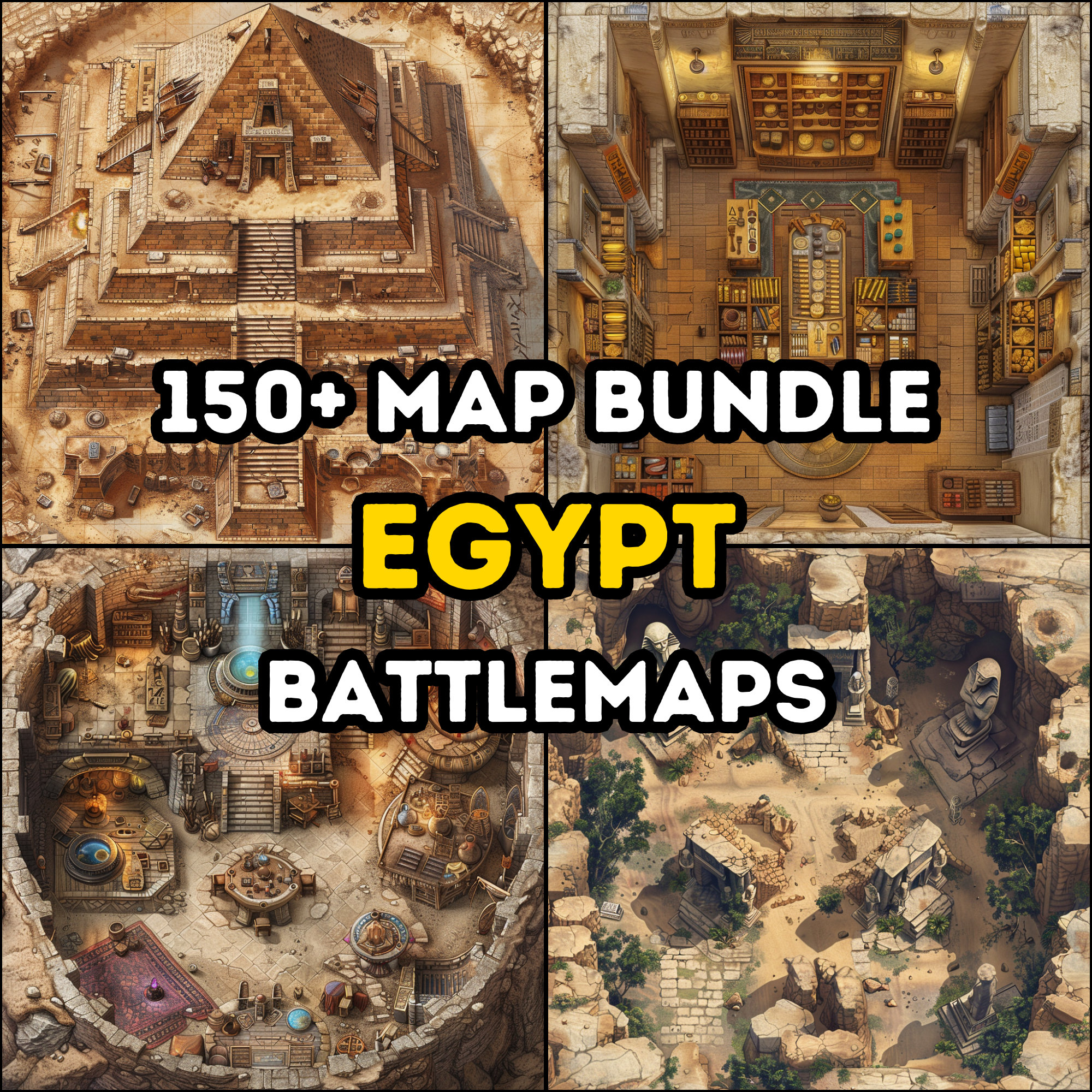 150+ Egypt RPG Maps Bundle, Dungeons and Dragons, RPG, Iso, High Detail ...