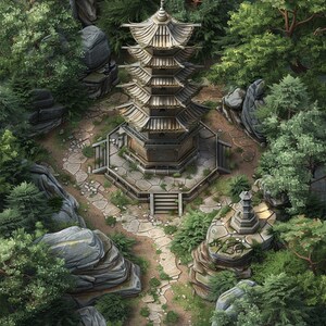 130+ Asia Themed RPG Maps Bundle, Dungeons and Dragons, RPG, Iso, High ...