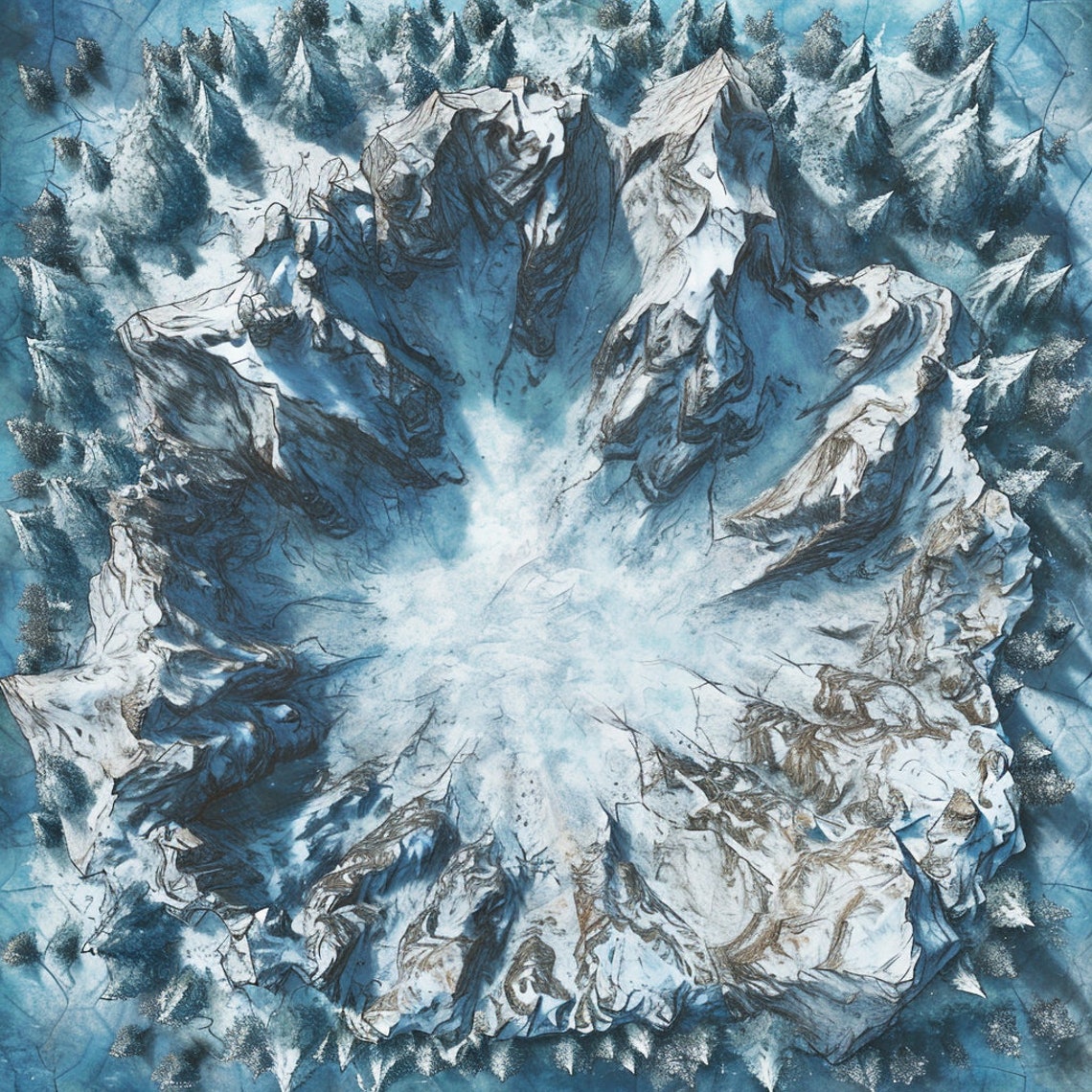 150+ Ice-themed RPG Maps Bundle, Dungeons and Dragons, RPG, Iso, High ...