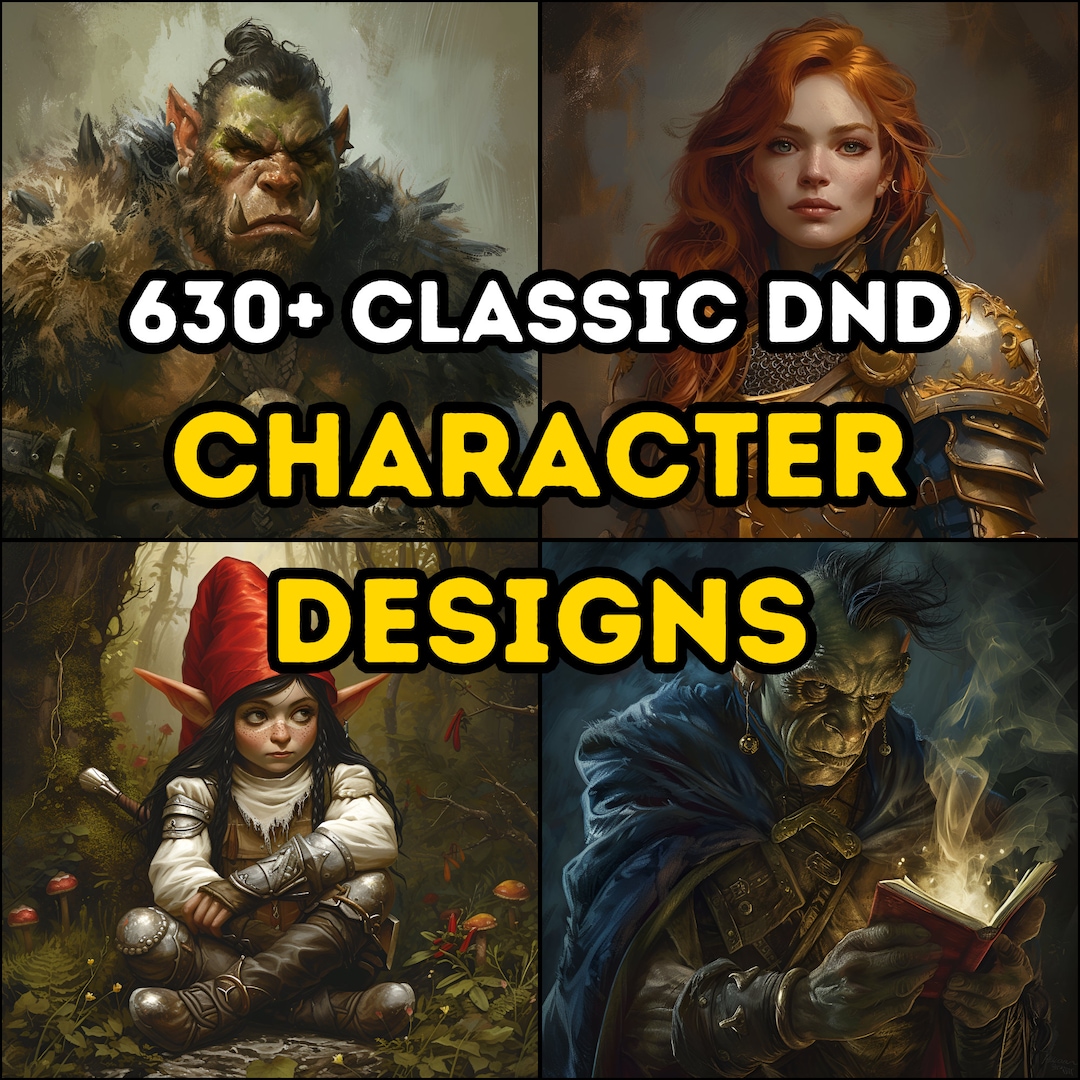 630+ Character Collection Bundle Pack, All Race Class and Gender, DND ...