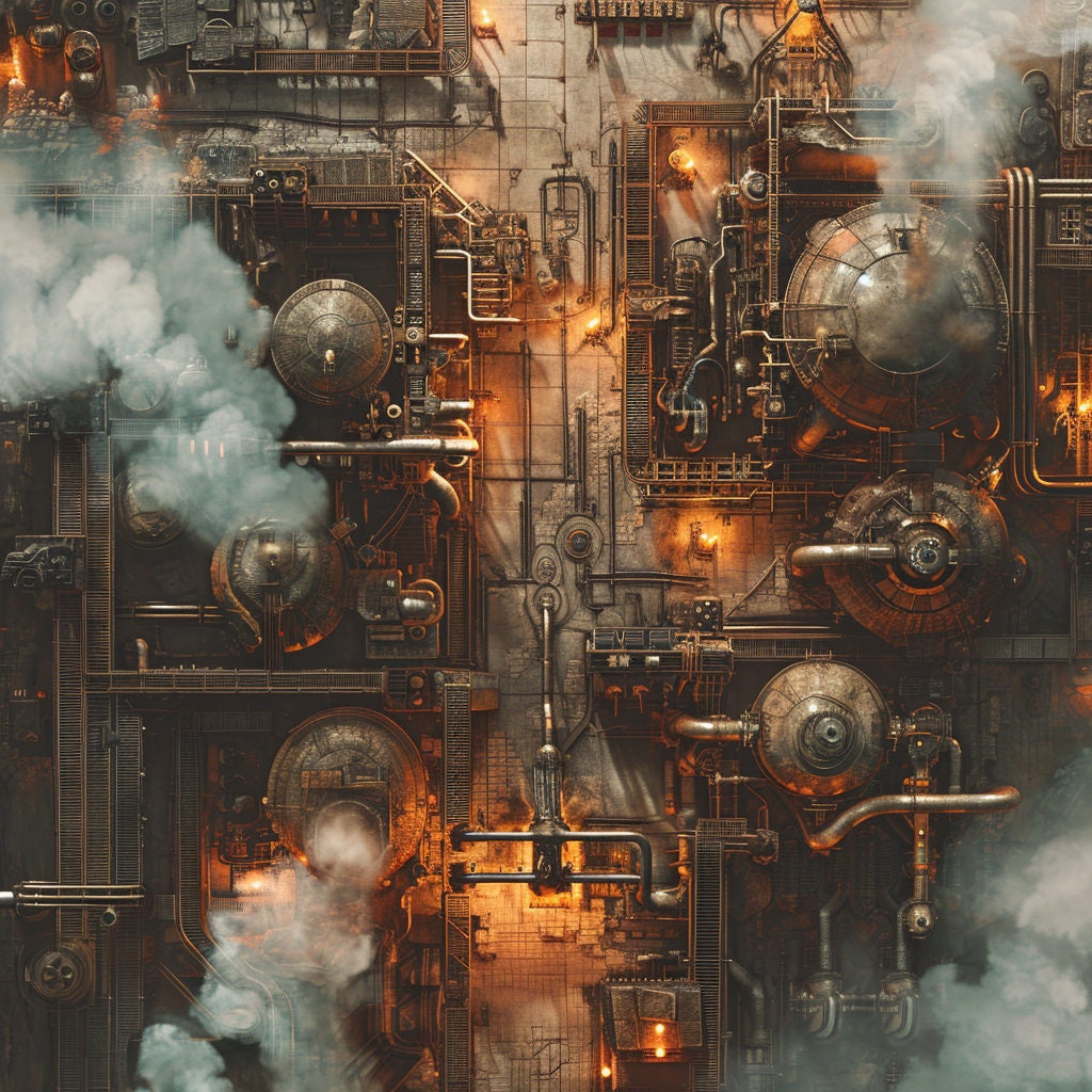 230+ Steampunk RPG Maps Bundle, Dungeons and Dragons, RPG, Iso, High ...