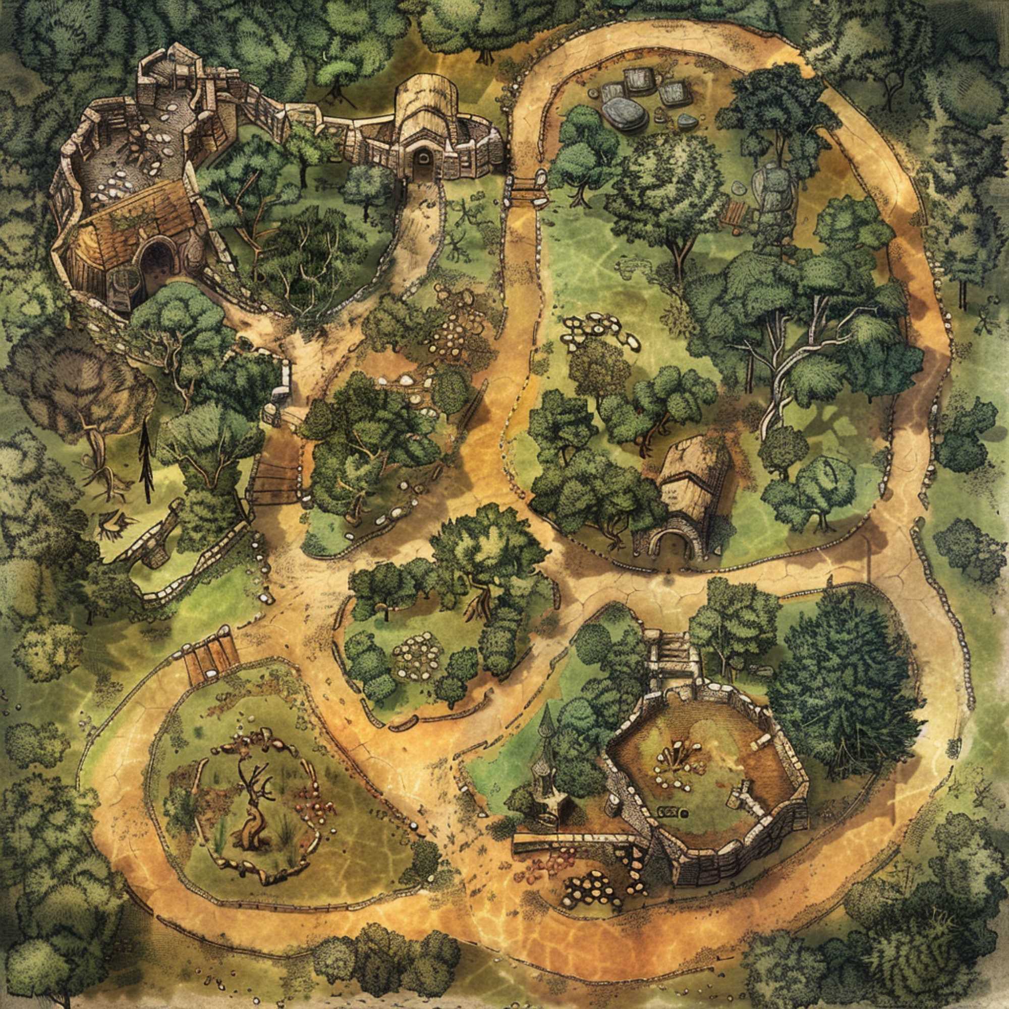 210 Varied Mixed Settings RPG Maps Bundle, Dungeons and Dragons ...