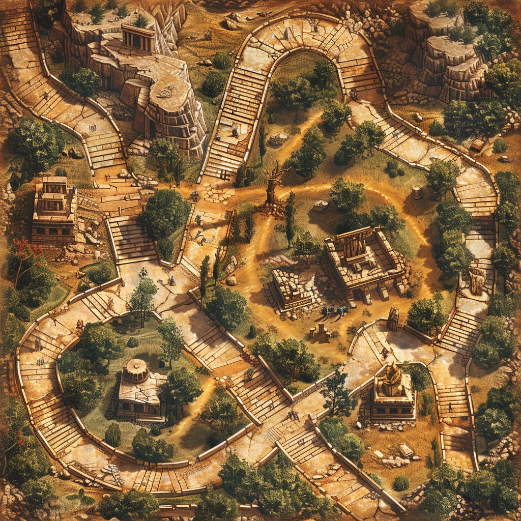 160+ Ancient Greece Themed RPG Maps Bundle, Dungeons and Dragons, RPG ...