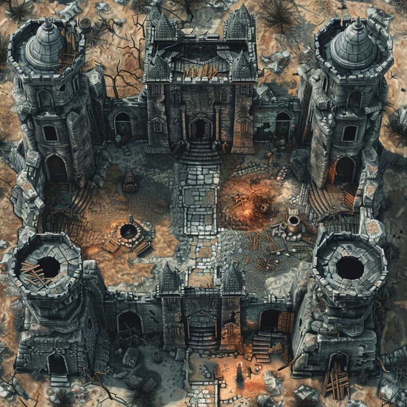 260 Creepy and Spooky RPG Maps Bundle, Dungeons and Dragons, Battlemaps ...