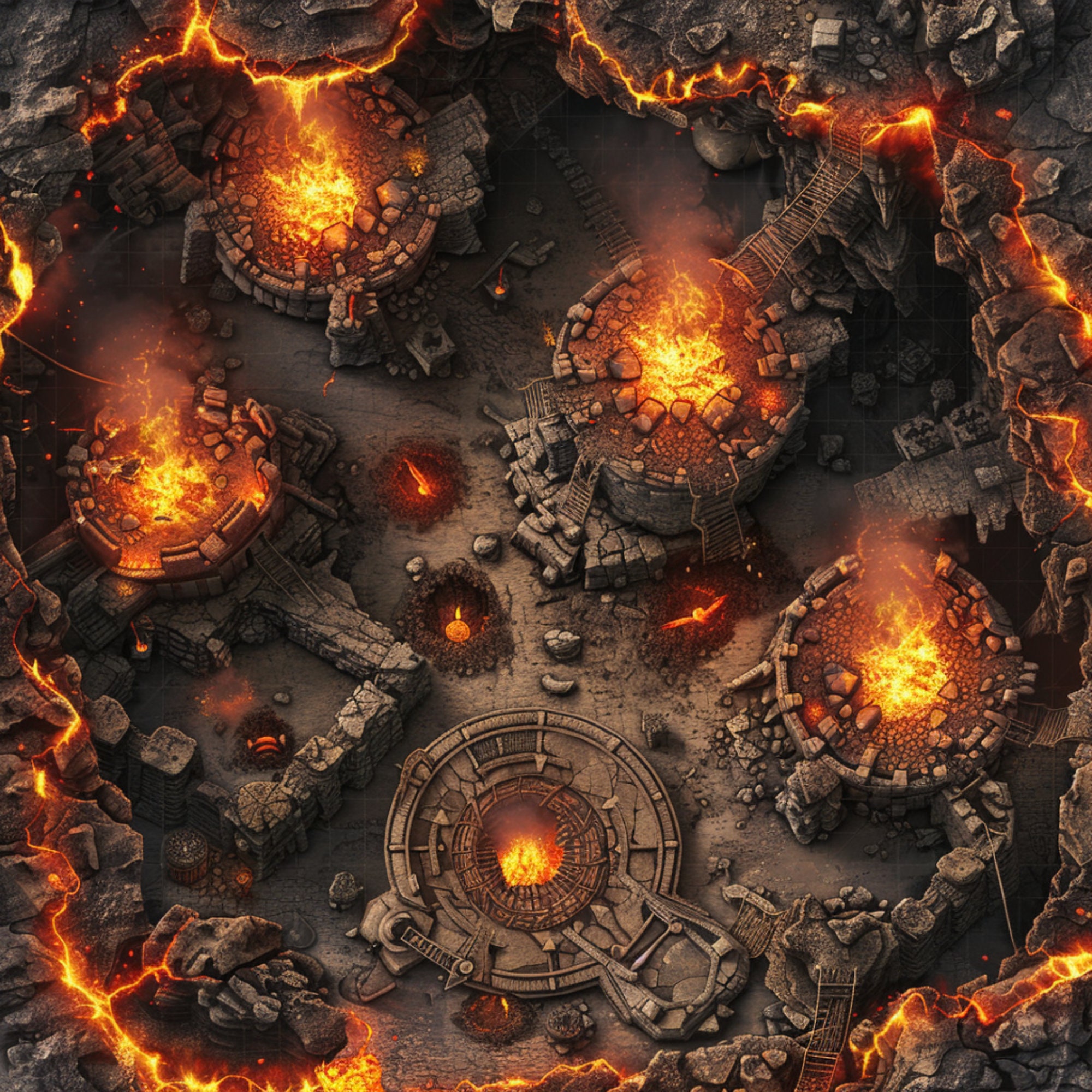 110+ Demonic Hell Maps Bundle, Dungeons and Dragons, Dnd Battlemaps ...