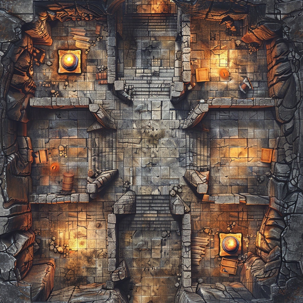 140 Underground Dungeons RPG Battle Maps Bundle, Dungeons and Dragons ...