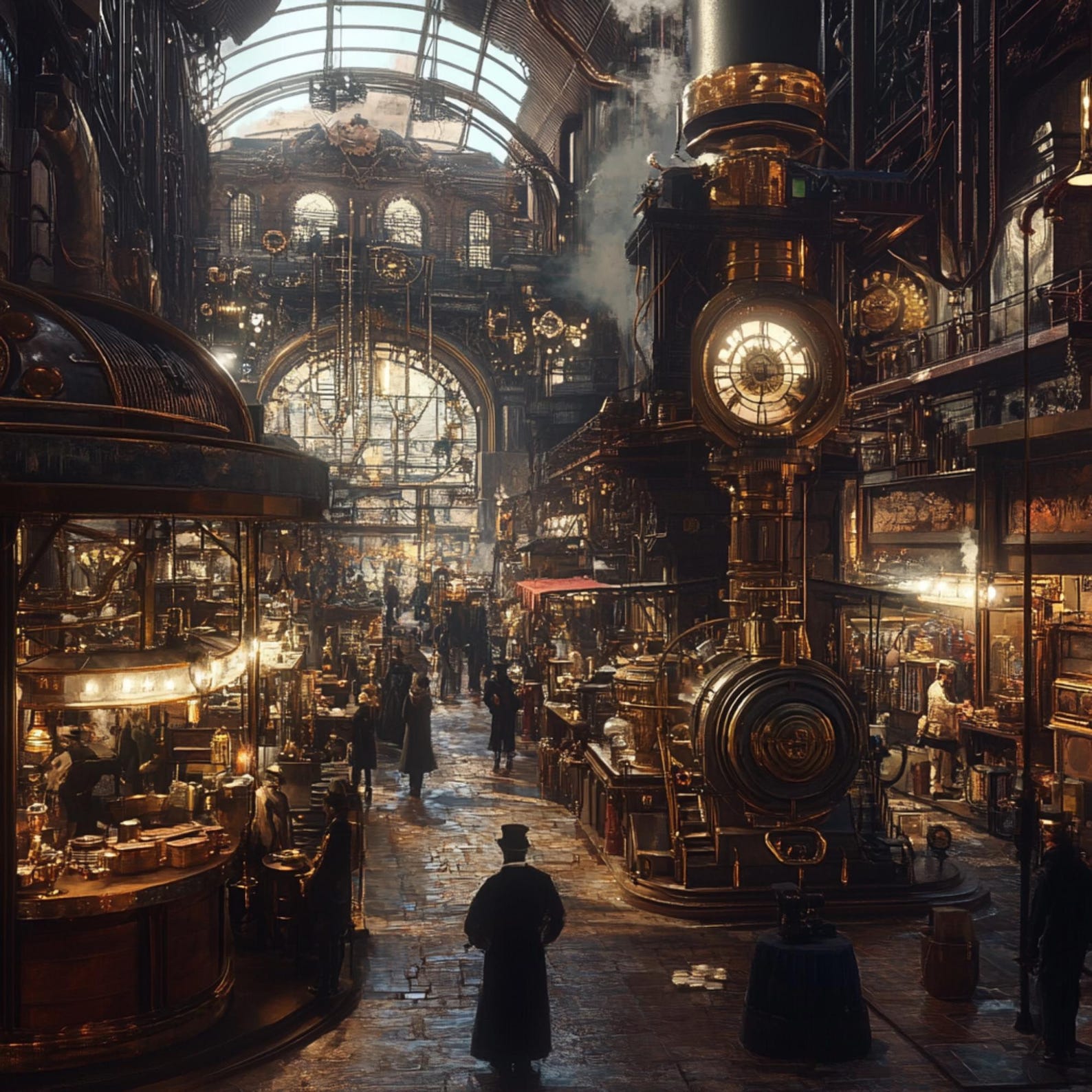 110+ Steampunk Backgrounds & Scenes Bundle, Digital Art, High Detail ...