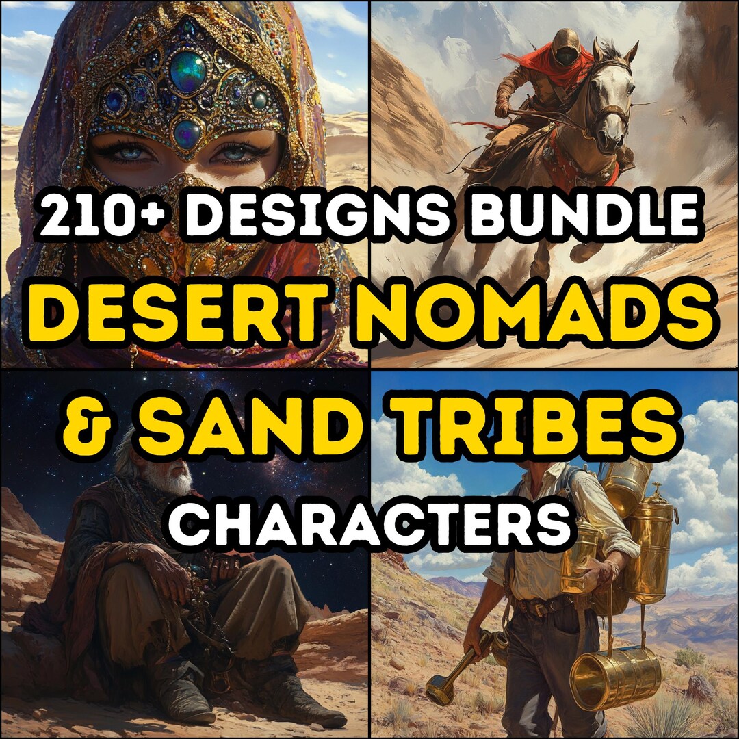 210+ Desert Nomads & Sand Tribe Character Design Bundle Pack, DND NPC ...