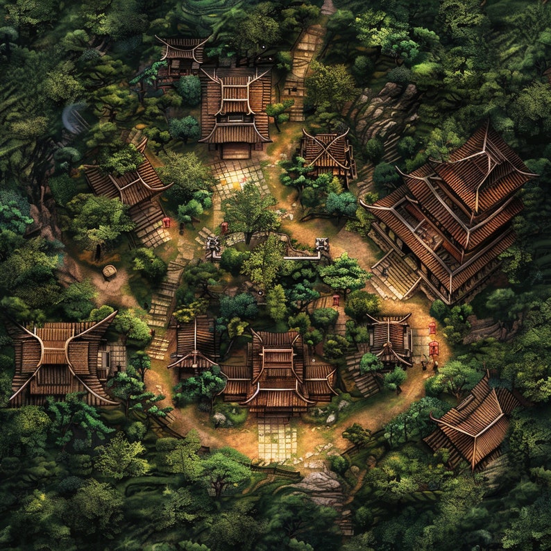 130+ Asia Themed RPG Maps Bundle, Dungeons and Dragons, RPG, Iso, High Detail Bundle, Varied ...
