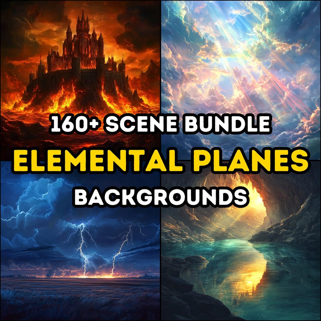 160+ Elemental Planes RPG Background Scene Bundle, Dungeons and Dragons ...