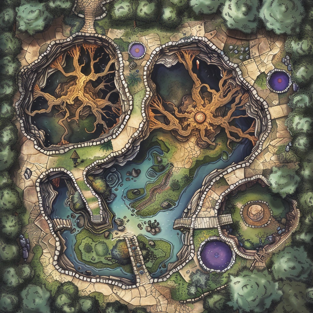 100+ Weird Psychedelic Maps Bundle, Dungeons and Dragons, RPG ...