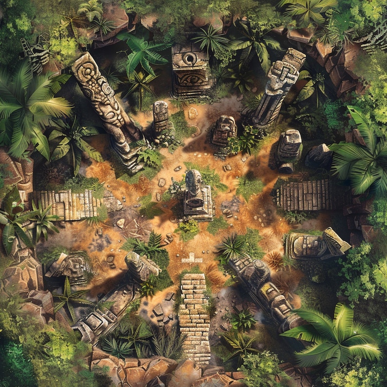150 Jungle Themed RPG Maps Bundle, Dungeons and Dragons, RPG, Iso, High ...
