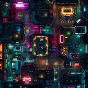 140+ Cyberpunk City RPG Maps Bundle, Dungeons and Dragons, RPG, Iso ...