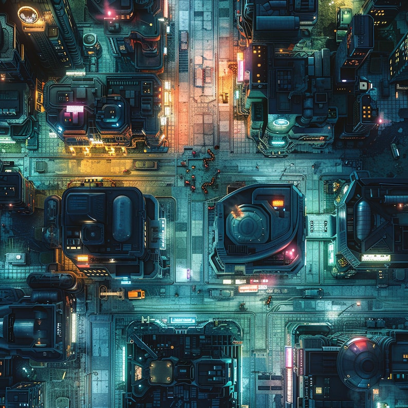 100+ Future RPG Maps Bundle, Dungeons and Dragons, Cyberpunk, Iso, High ...