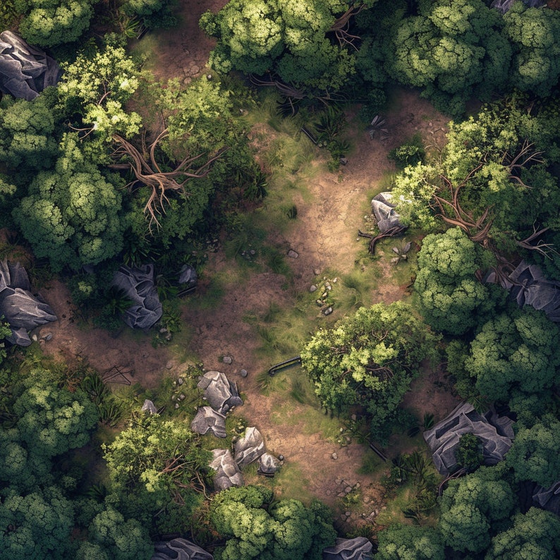 240 Enchanted Forest RPG Battle Maps Bundle, Dungeons and Dragons, Iso ...