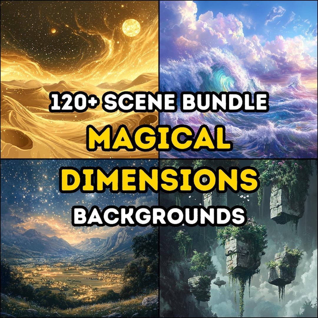120+ Magical Dimension Scene Background Bundle, RPG, Dungeons and ...