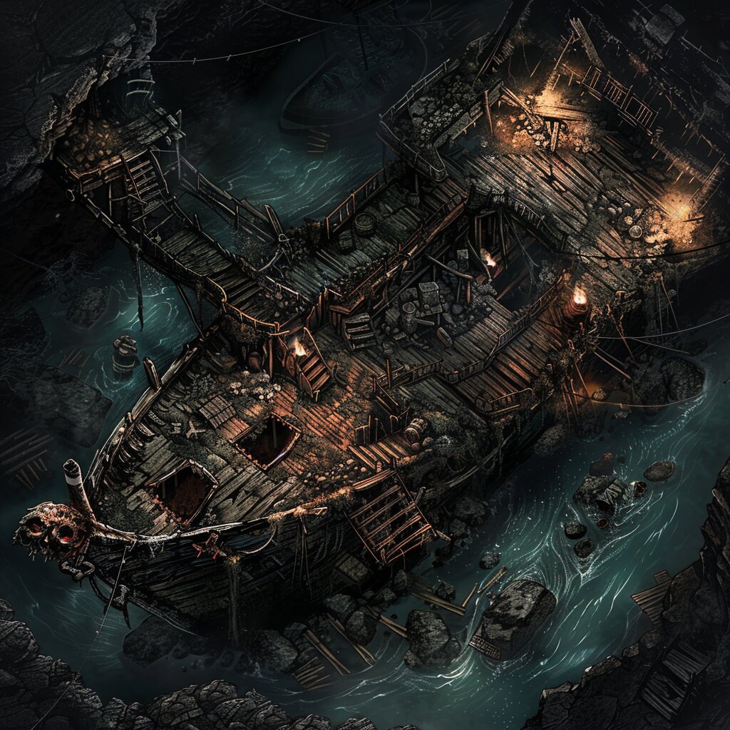 260 Creepy and Spooky RPG Maps Bundle, Dungeons and Dragons, Battlemaps ...