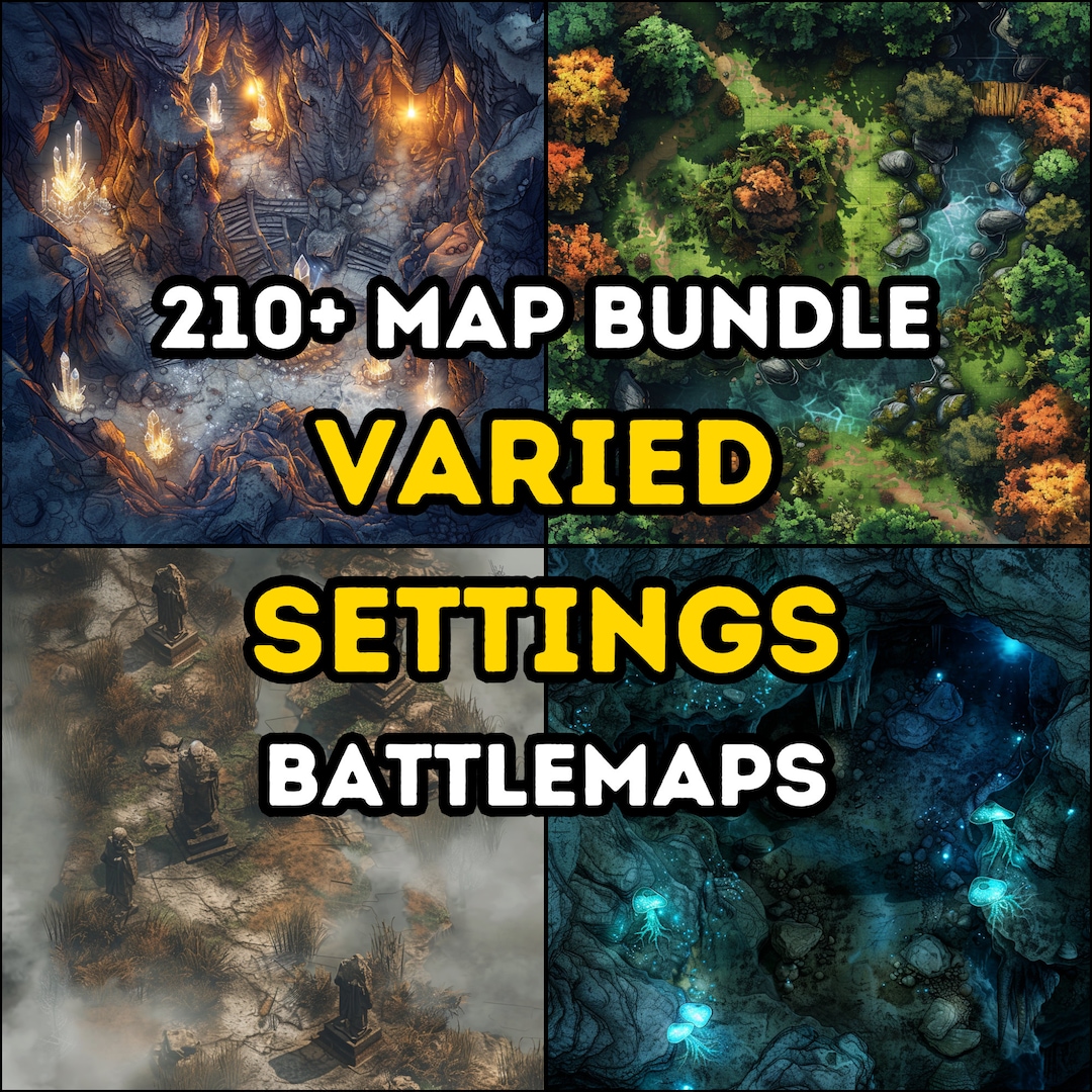 210+ Varied Mixed Settings RPG Maps Bundle, Dungeons and Dragons ...