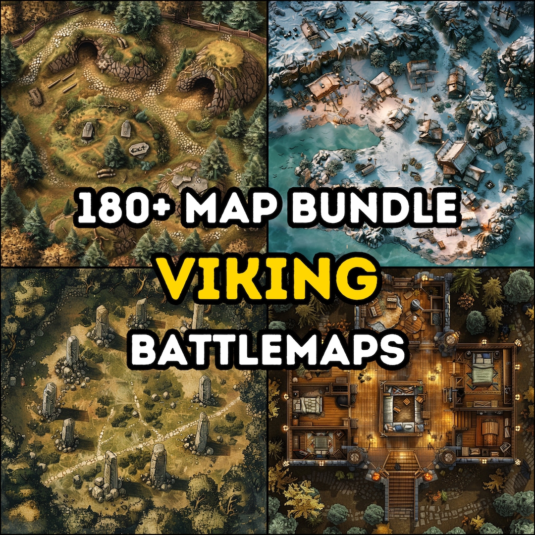180+ Viking RPG Maps Bundle, Dungeons and Dragons, RPG, Iso, High ...