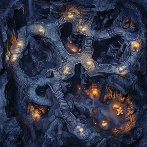 140+ Underground Dungeons RPG Battle Maps Bundle, Dungeons and Dragons ...