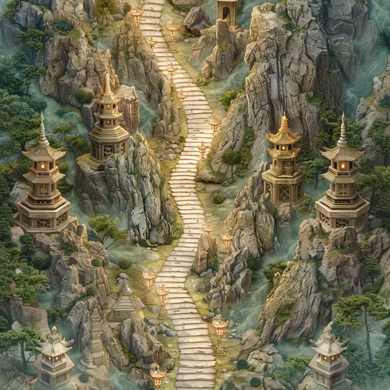 130+ Asia Themed RPG Maps Bundle, Dungeons and Dragons, RPG, Iso, High ...