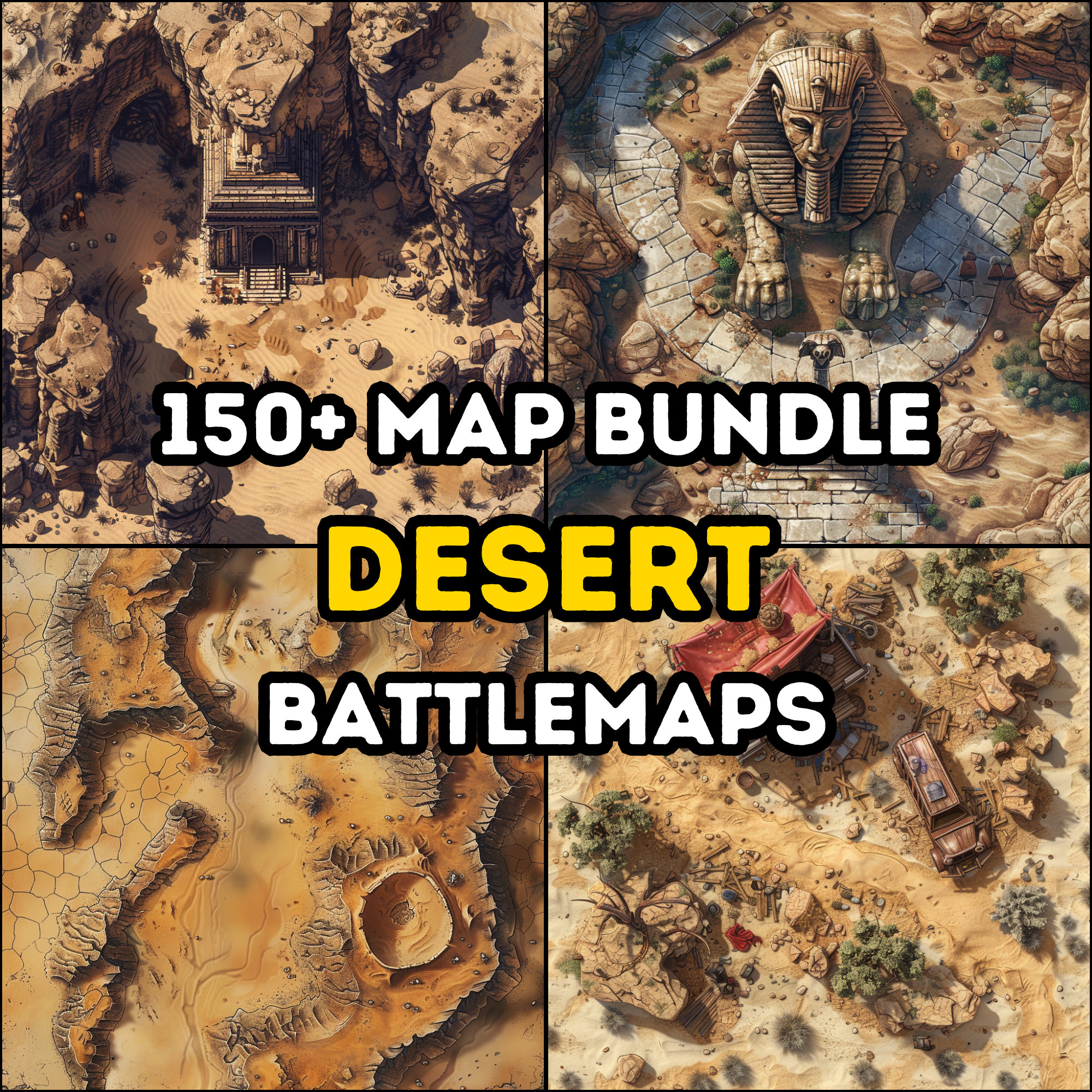 150+ Desert Themed RPG Maps Bundle, Dungeons and Dragons, RPG, Iso ...