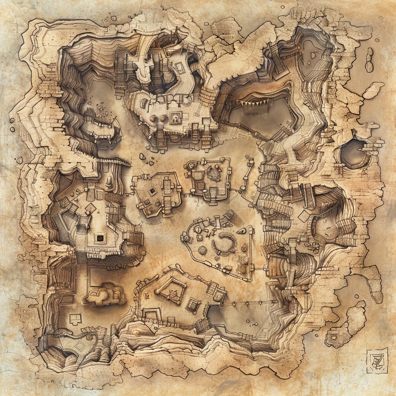 140+ Underground Dungeons RPG Battle Maps Bundle, Dungeons and Dragons ...