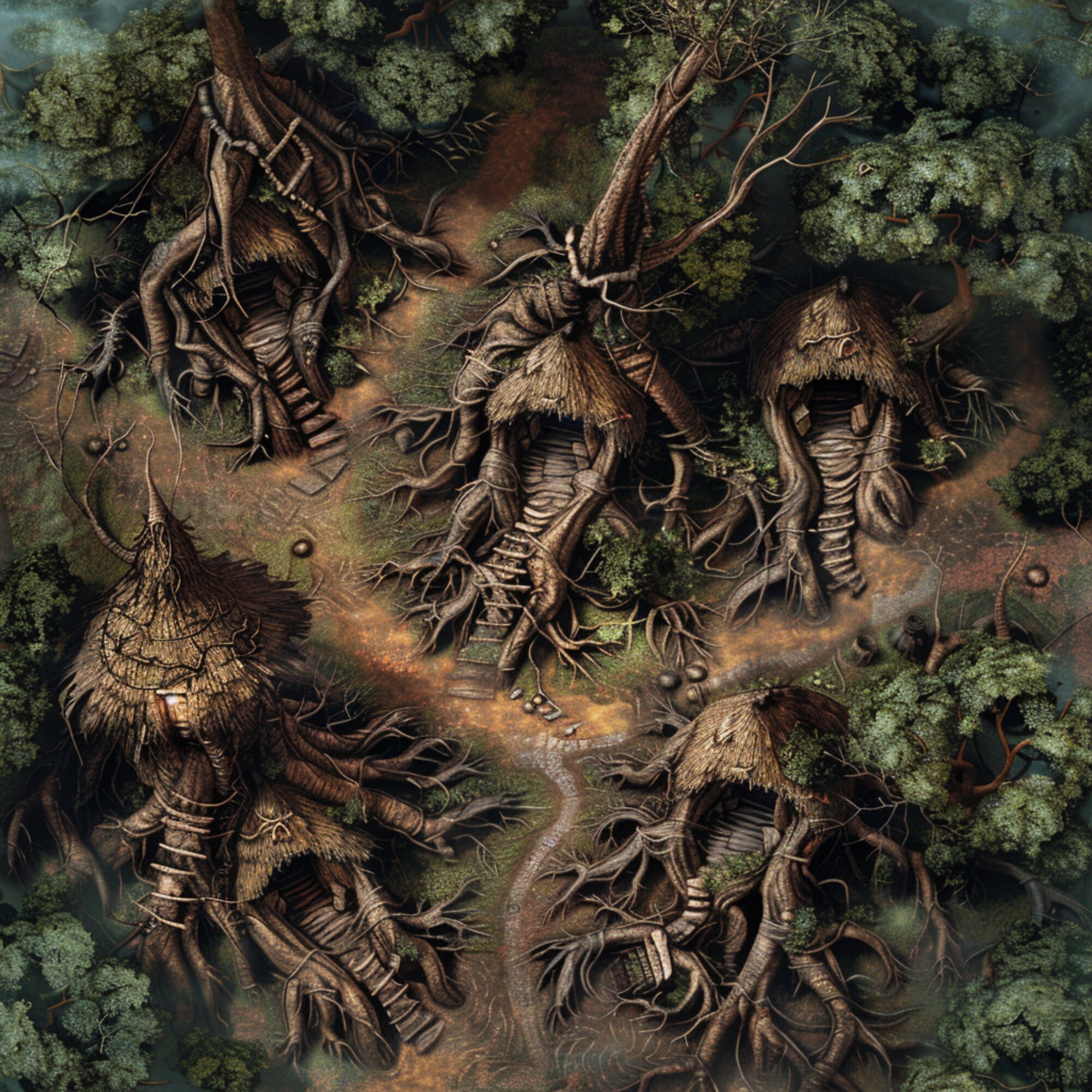 120+ Swamp Themed Battle Maps Bundle, Dungeons and Dragons, Iso, High ...