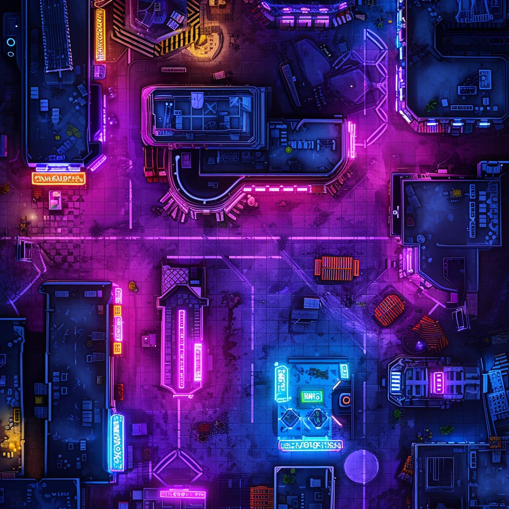 140 Cyberpunk City RPG Maps Bundle, Dungeons and Dragons, RPG, Iso, High Detail Bundle, Varied ...