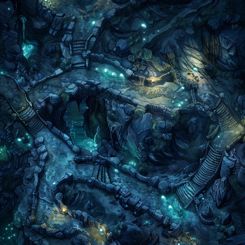 140+ Underground Dungeons RPG Battle Maps Bundle, Dungeons and Dragons ...