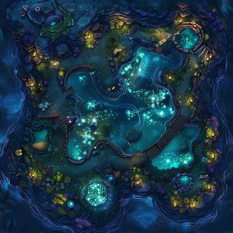140+ Underwater and Water Themed RPG Maps Bundle, Dungeons and Dragons ...