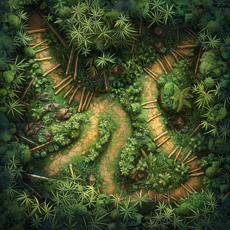 150 Jungle Themed RPG Maps Bundle, Dungeons and Dragons, RPG, Iso, High ...