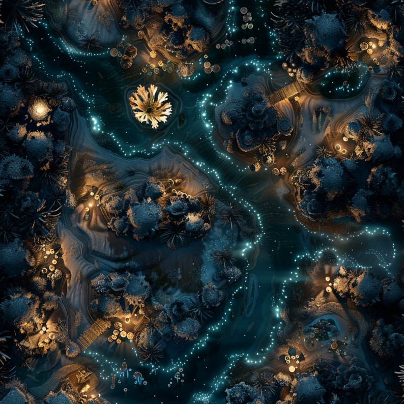 120+ Swamp Themed Battle Maps Bundle, Dungeons and Dragons, Iso, High ...