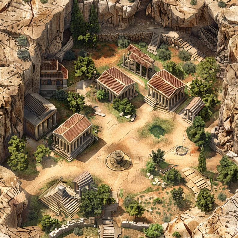 160+ Ancient Greece Themed RPG Maps Bundle, Dungeons and Dragons, RPG ...