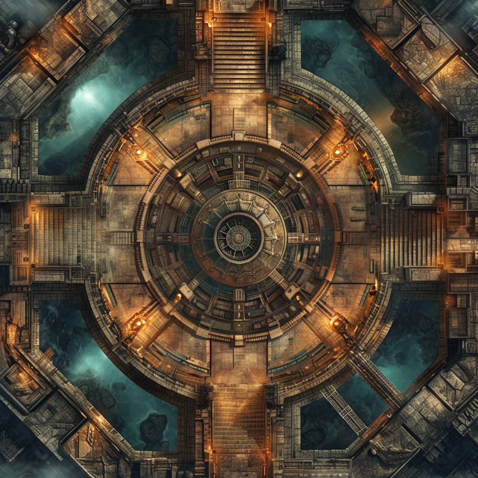 230+ Steampunk RPG Maps Bundle, Dungeons and Dragons, RPG, Iso, High ...