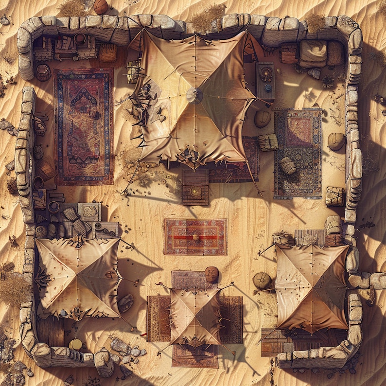 150 Desert Themed RPG Maps Bundle, Dungeons and Dragons, RPG, Iso, High ...