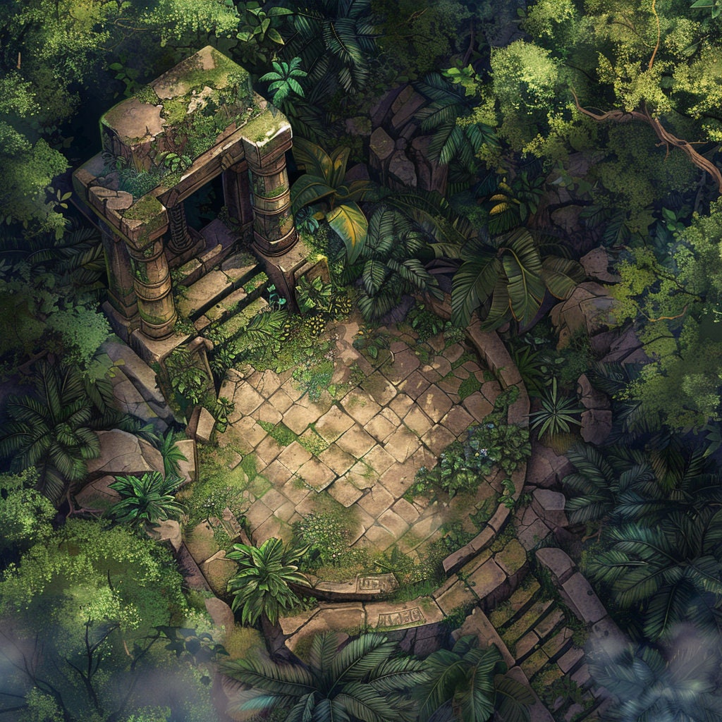 150 Jungle Themed RPG Maps Bundle, Dungeons and Dragons, RPG, Iso, High ...