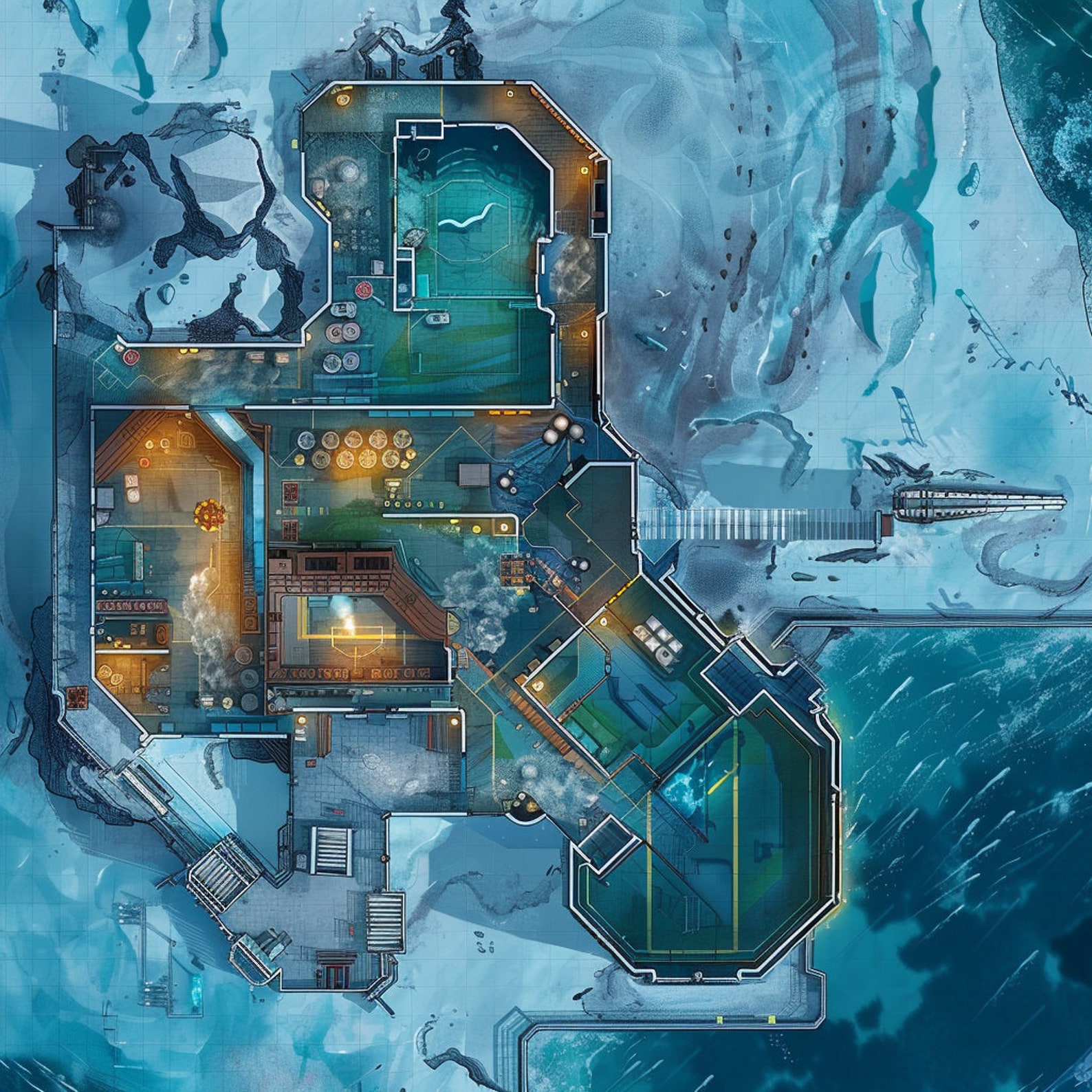 140+ Underwater and Water Themed RPG Maps Bundle, Dungeons and Dragons ...