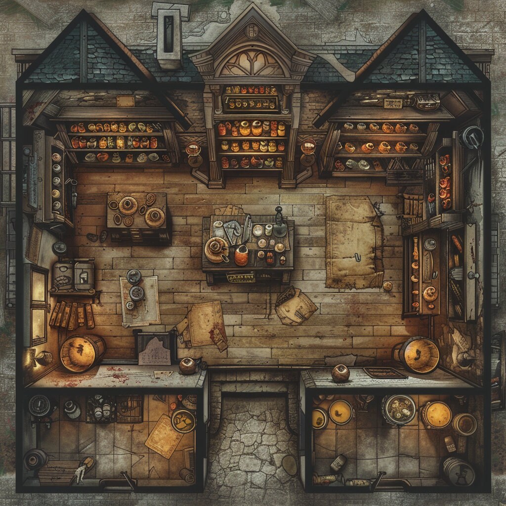 120 Dark Victorian Battle Maps Bundle, Dungeons and Dragons, RPG, Iso ...