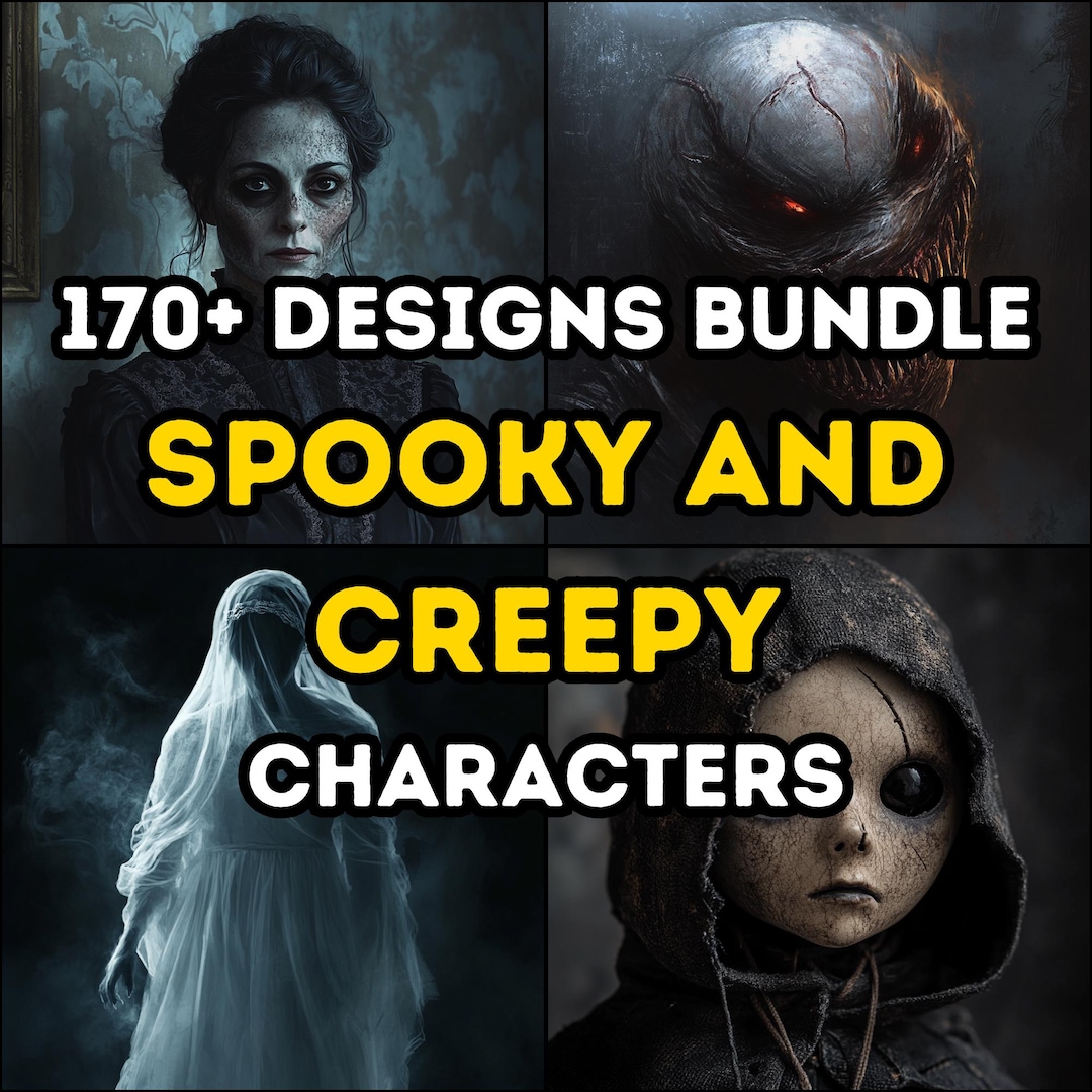 170+ Spooky & Creepy Character Design Bundle, Digital Art, Horror ...