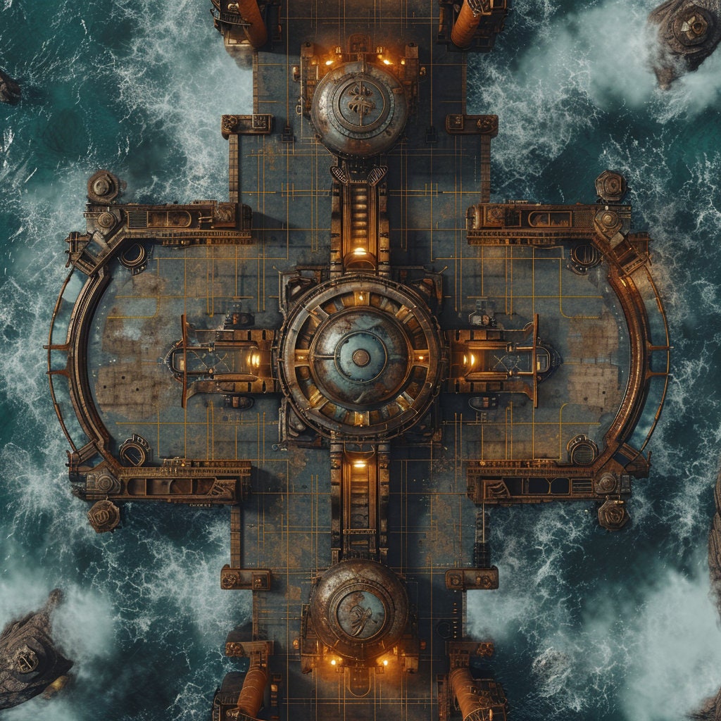 230+ Steampunk RPG Maps Bundle, Dungeons and Dragons, RPG, Iso, High ...
