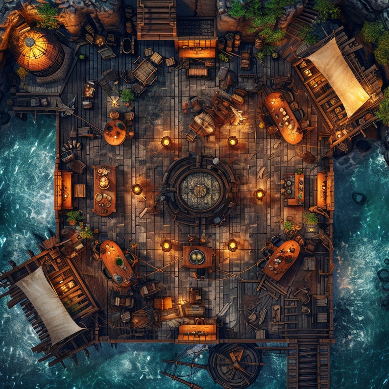 120 Pirate RPG Maps Bundle, Dungeons and Dragons, RPG, Iso, High Detail ...