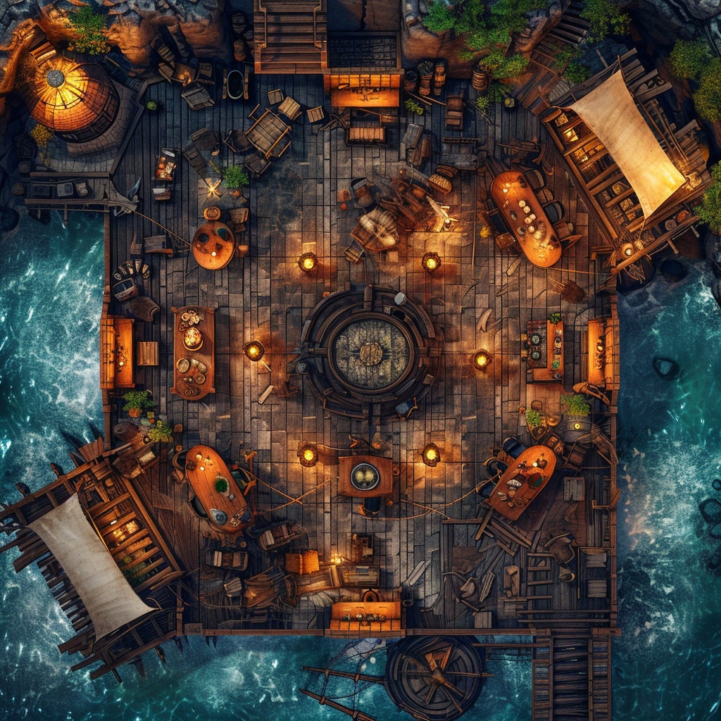 120 Pirate RPG Maps Bundle, Dungeons and Dragons, RPG, Iso, High Detail ...